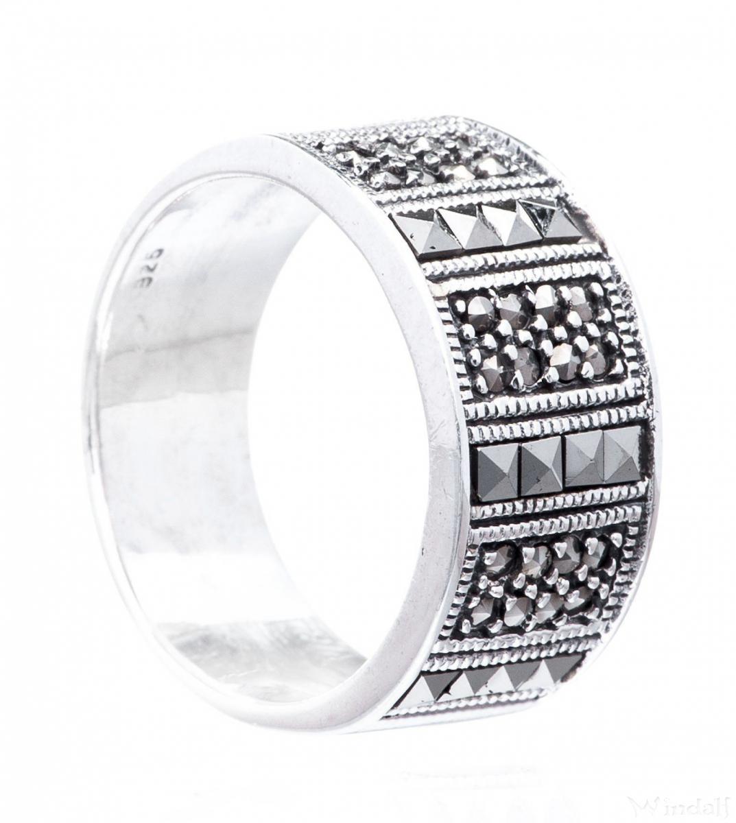 WINDALF Damen Statement Ring ARIYA 15 mm Silber - Ringe mit Steinen ...