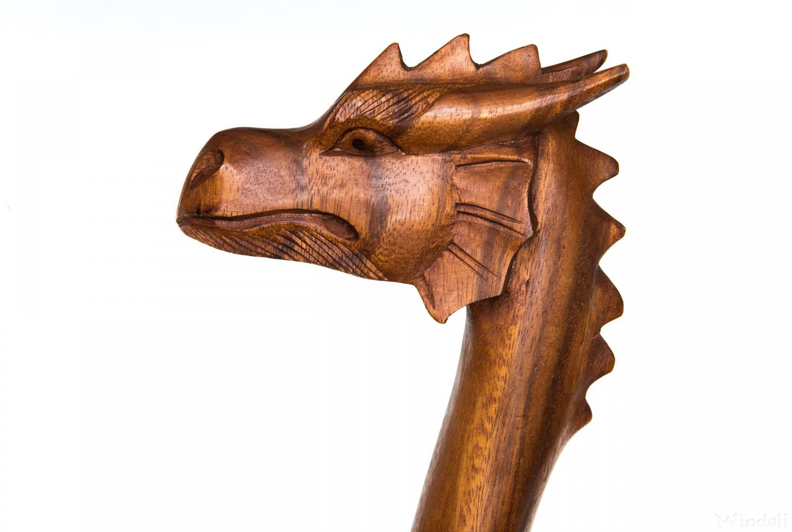 WINDALF Mittelalter Wanderstab DRACO 180 cm Drache Wanderstock ...