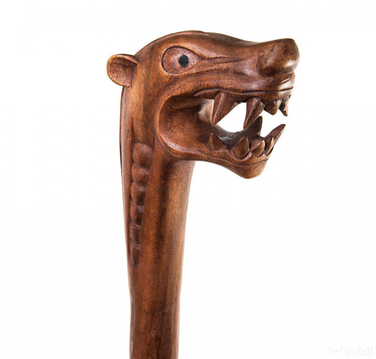WINDALF Viking Wanderstab MOLNAR 180 cm Drache Wanderstock Handarbeit ...