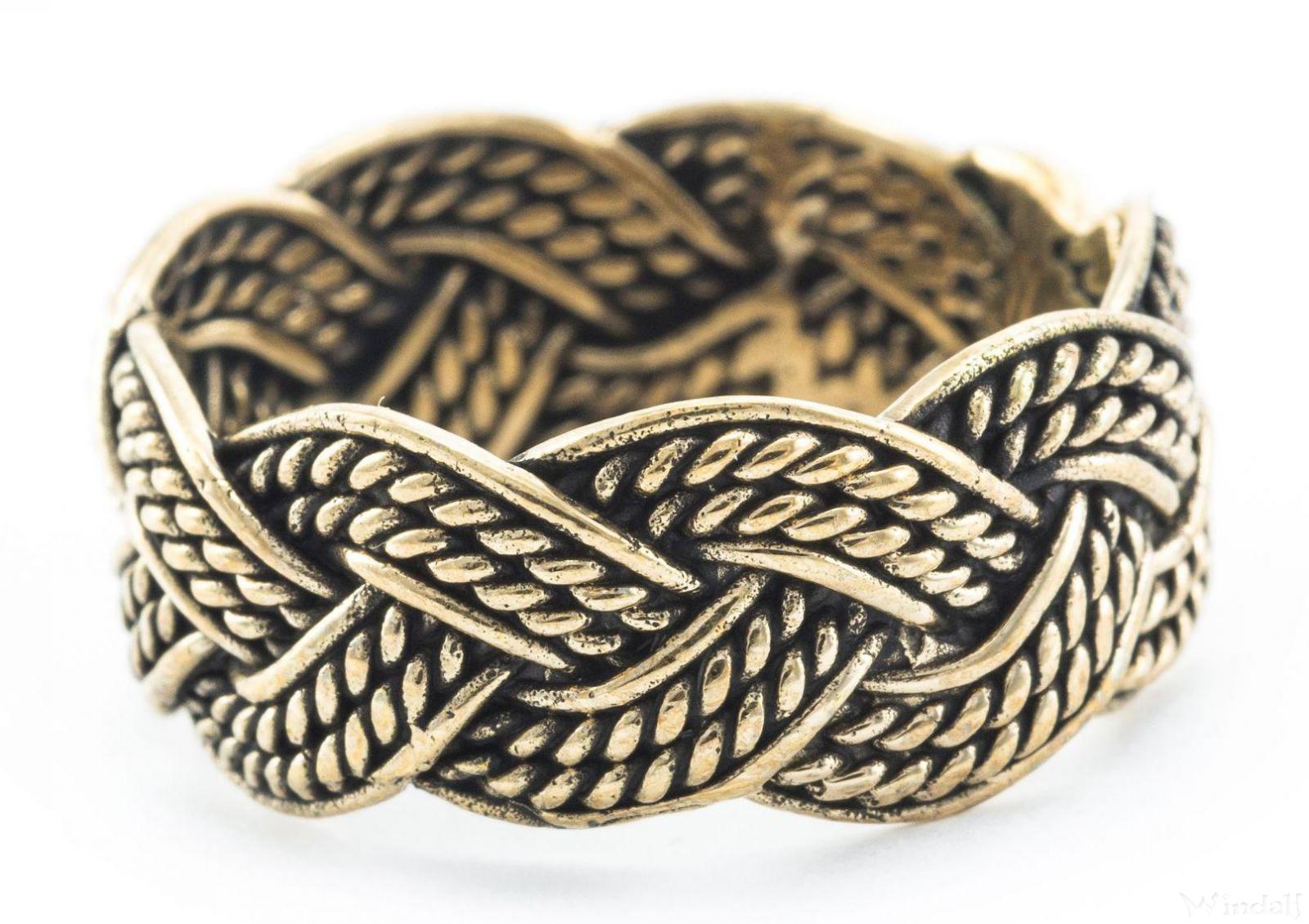 WINDALF Wikinger Ring THORN 9 mm Freundschaftsring mit Zopfmuster ...