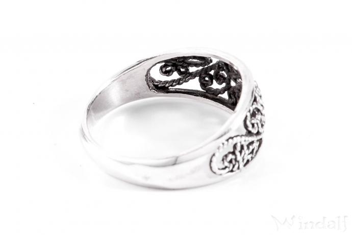 WINDALF Mittelalter-Ring MIRA 8 mm Lebens-Spiralen Ornamentik Silber ...